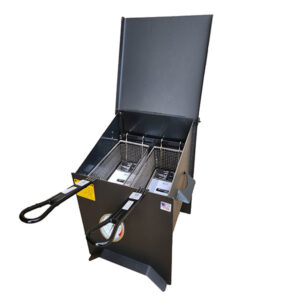 FF2R-ST 4 Gallon 2 Basket Fryer - With Stand - Cajun Fryer